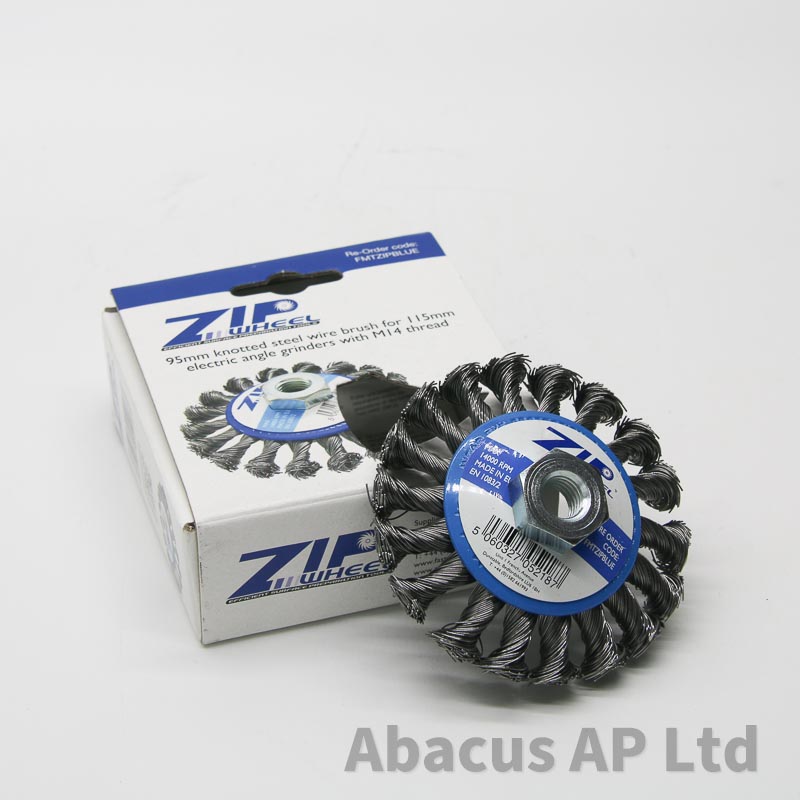 Zip Wheel Blue Wire Brush For Grinder M14 Thread - Abacus high quality ...